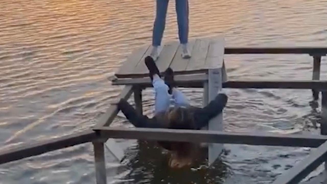 Student Suffers Hilarious Near Miss Fail At Lake | Nestia