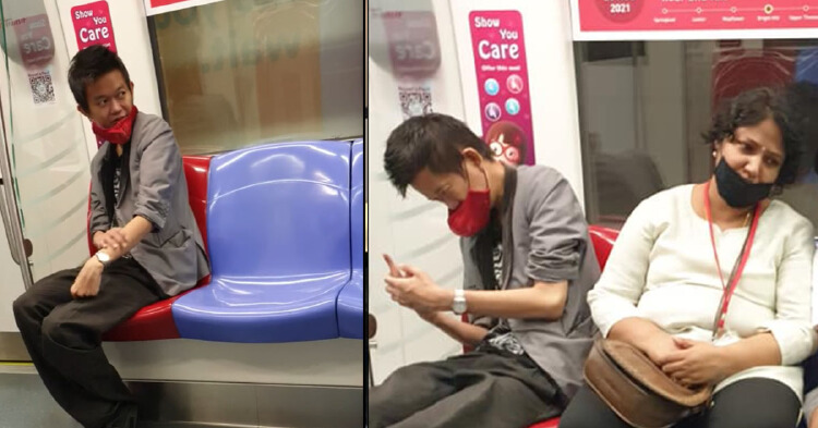 2 People were spotted not wearing the mask properly in MRT | Nestia