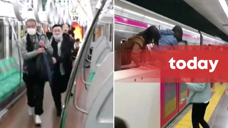 Passengers escape from Tokyo train fire as man dressed as Joker attacks 17 | Nestia
