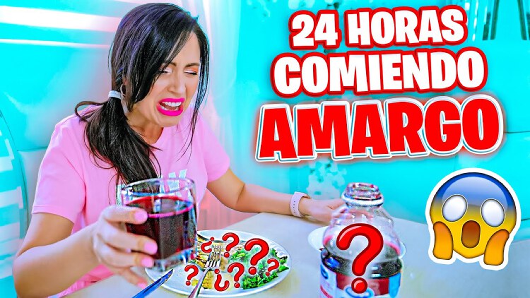 24 HORAS COMIENDO AMARGO 😱 RETO 1 Dia Comiendo por SABORES 😅 Sandra Cires Art 🔥 | Nestia