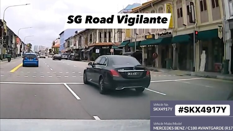 geylang mercedes fail to conform to red light signal | Nestia