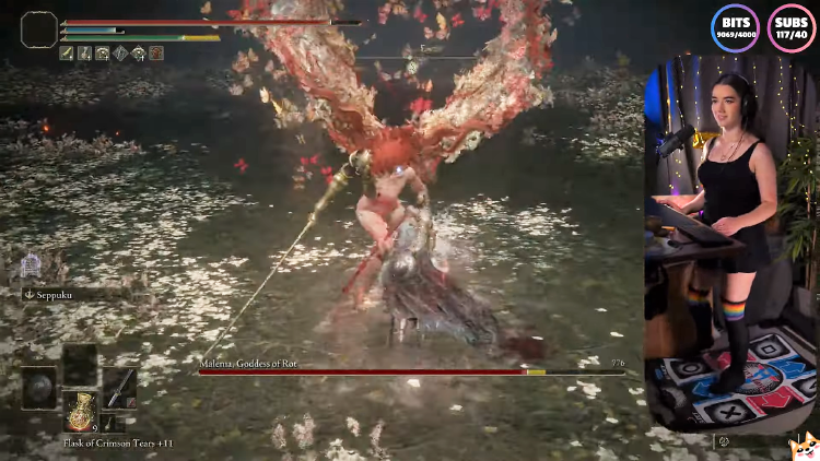 Twitch streamer MissMikkaa beats all Elden Ring bosses on a dance pad | Nestia