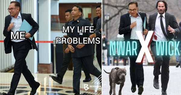 Malaysians Are Sharing Hilarious Memes Of Anwar After He Was Seen Running Into Parliament | Nestia