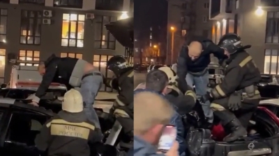 Drunk Russian man survives 19-storey fall by landing on a car | Nestia