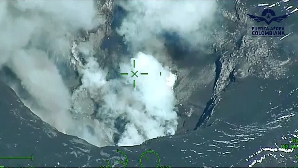 Aerial video captures volcano eruption in Colombia | Nestia Aerial video captures volcano eruption in Colombia | Nestia