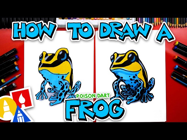 How to Draw a Poison Dart Frog: Step-by-Step Art Lesson | Nestia