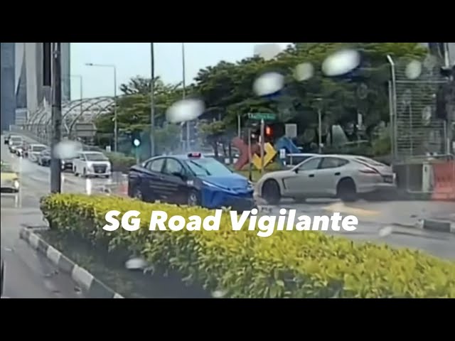 bayfront ave Porsche Panamera hit by comfort taxi at the discretionary ...