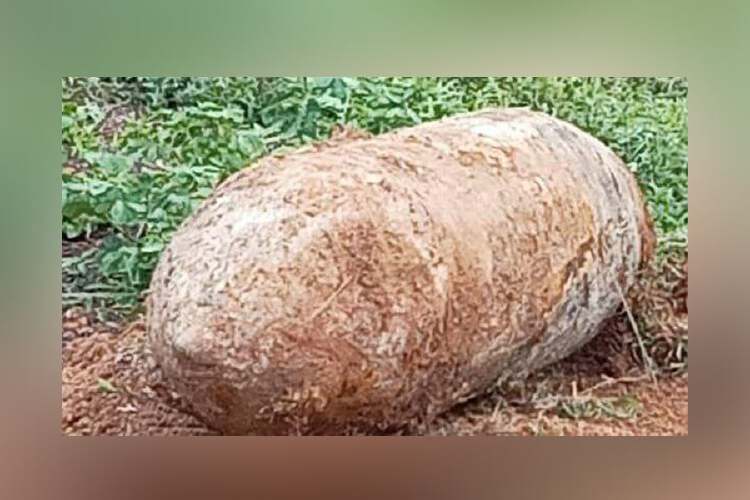 Public discovers old bomb the size of gas cylinder in Gemas | Nestia