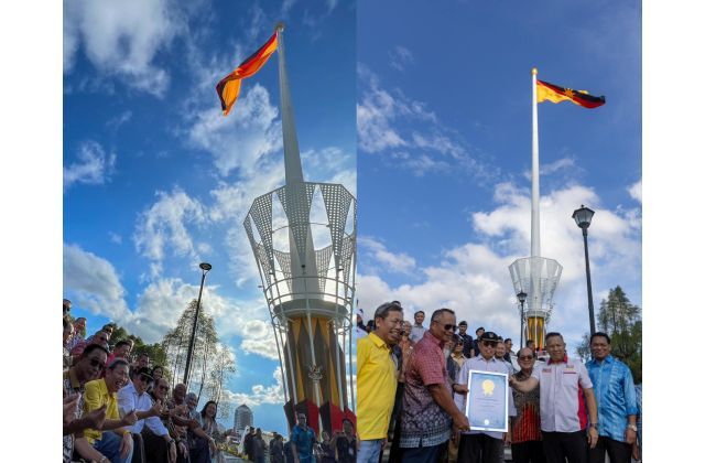 Sarawak's new flagpole tallest in Malaysia and Southeast Asia | Nestia