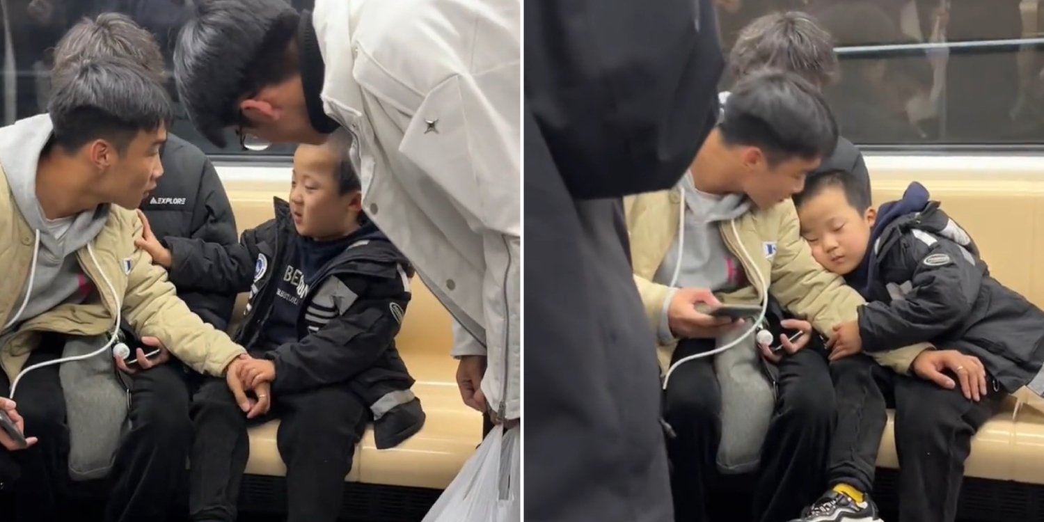Youths help sleepy boy left on train in China by drunk father WHO forgot him | Nestia