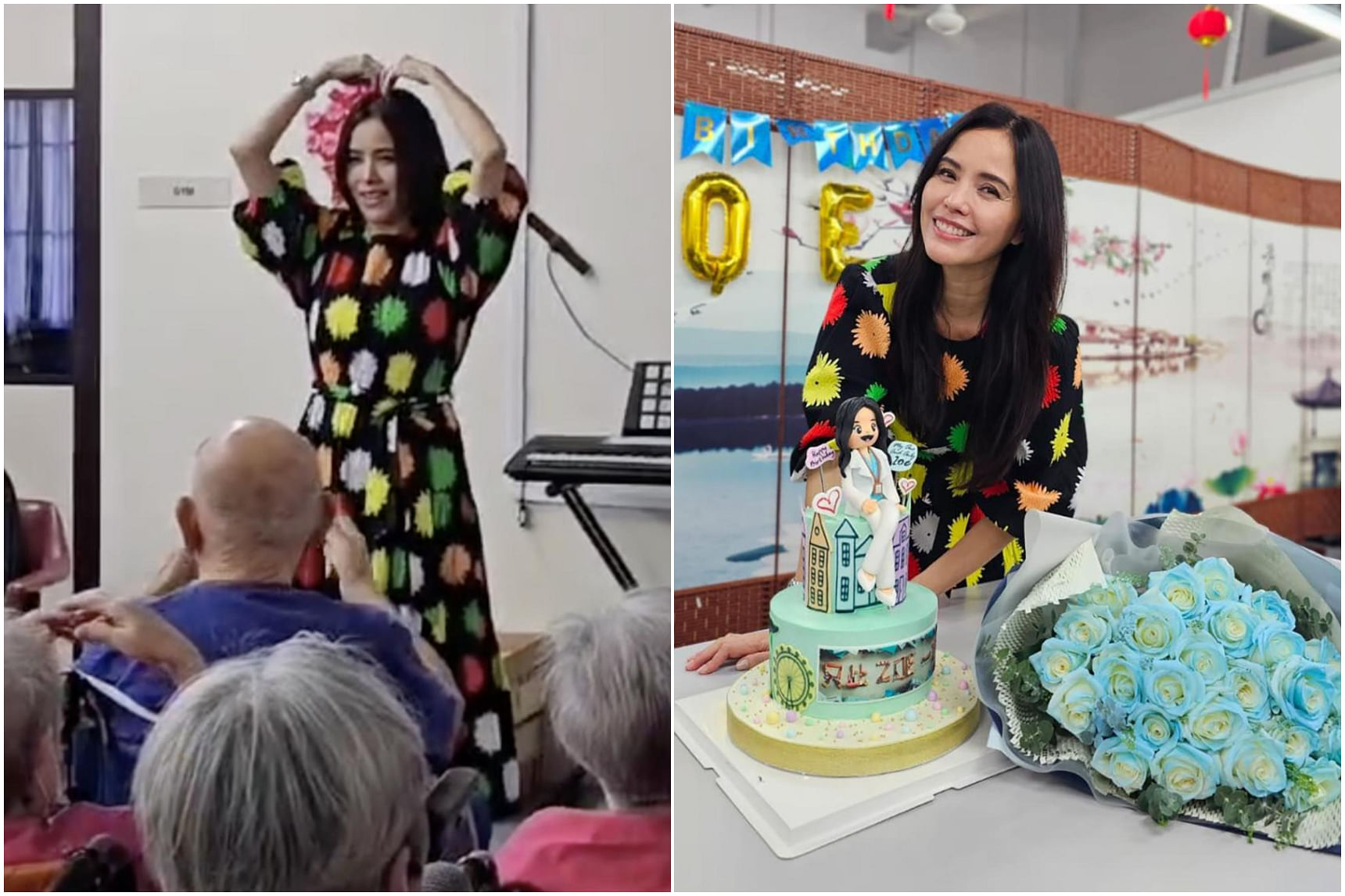 Zoe Tay celebrates birthday with residents at Lee Ah Mooi Old Age Home ...