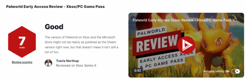 XGP版《幻兽帕鲁》IGN 7分：体验不完善 但会好起来 | Nestia