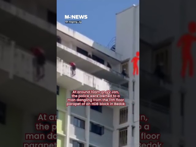 Man Dangling From 11th Floor Parapet Rescued | Nestia