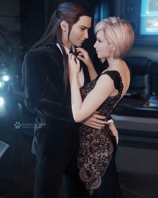 《最终幻想7：重生》3D同人图：礼服爱丽丝蕾丝诱惑 | Nestia