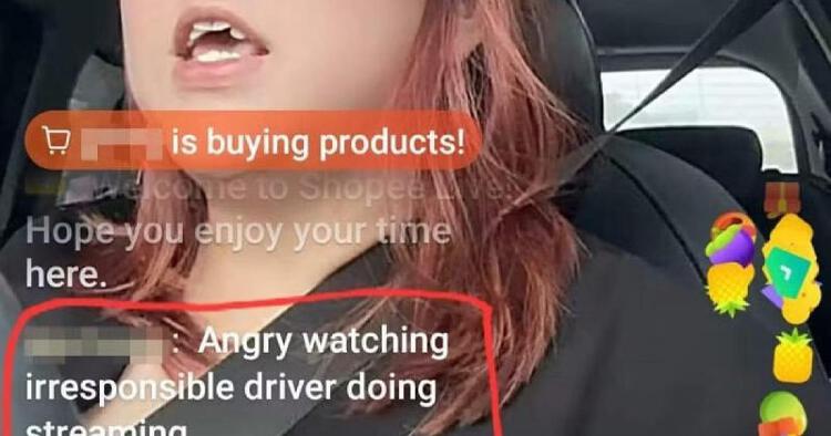 狮城女开车直播卖年饼 观众截图举报危驾 | Nestia