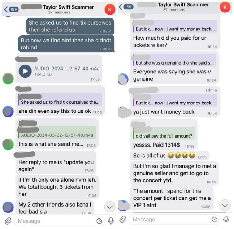37 victims form Telegram group to expose Taylor Swift ticket scammer | Nestia