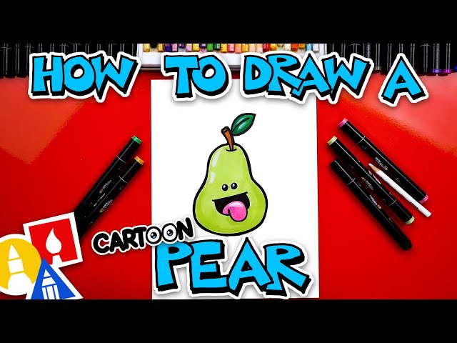 How To Draw A Funny Cartoon Pear | Nestia
