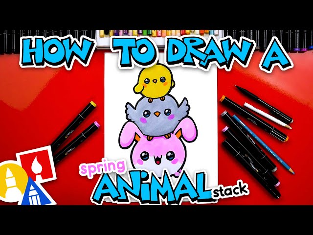 How To Draw A Funny Spring Animal Stack | Nestia