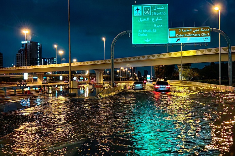 Dubai airport flooded after year and a half’s worth of rain falls on ...