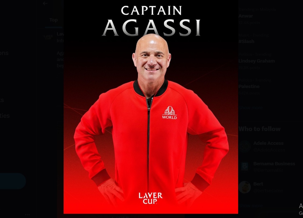 Agassi to captain Team World from 2025 Laver Cup | Nestia