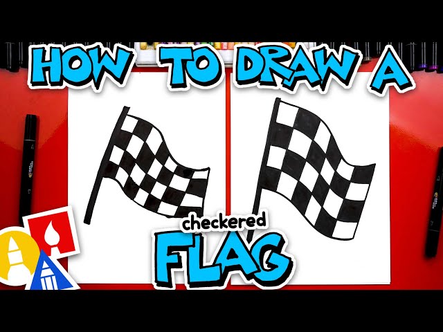 How To Draw A Checkered Flag | Nestia