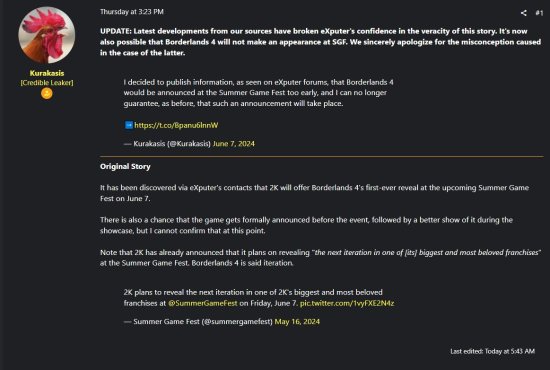 舅舅党表示《无主之地4》不一定会公布：《文明7》来了 | Nestia