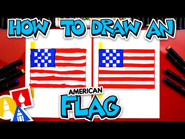 How To Draw The American Flag Pixel Art | Nestia