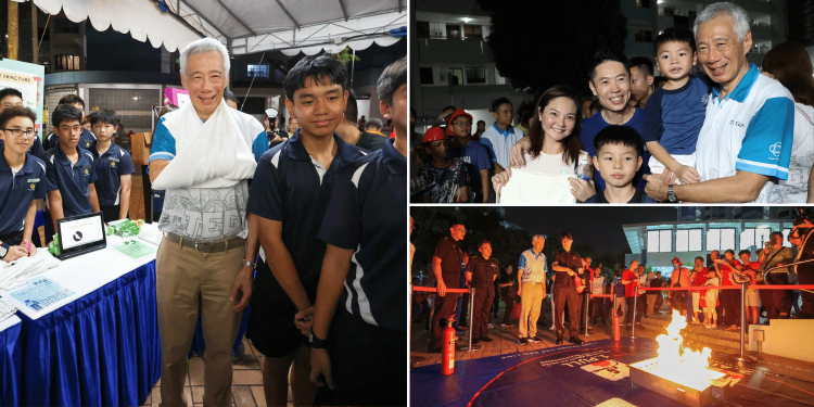 Sm Lee Hsien Loong roleplays as injured patient for teck ghee community resilience day demo | Nestia