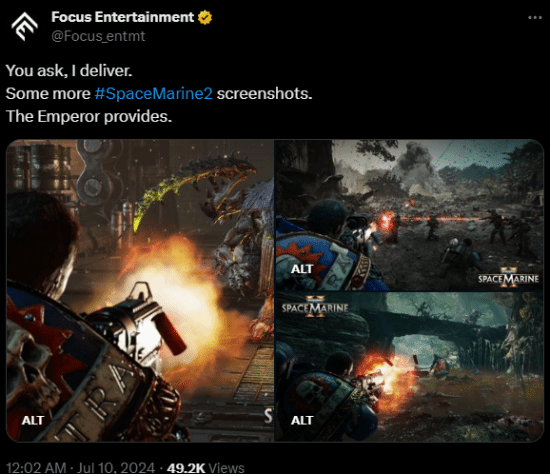 《战锤40K 星际战士2》新作实机截图：场面恢弘 画质出色 | Nestia