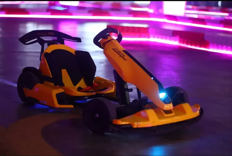 Unleash your need for speed at this indoor neon-lit go-kart circuit in ...
