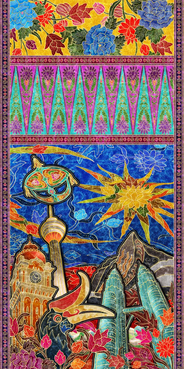 Malaysian illustrator goes big screen, super-sizes batik art for ...