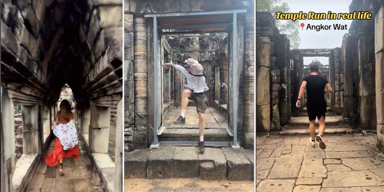 ‘Wonderful promotion of angkor wat’: tourists re-enact temple run in ...