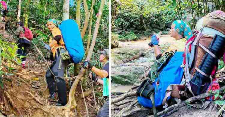 50-year-old female mountain guide from Negeri Sembilan manages 20kg ...