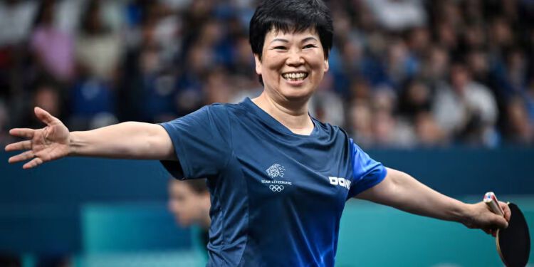 61-Year-old table tennis player receives standing ovation despite ending Paris Olympics run | Nestia