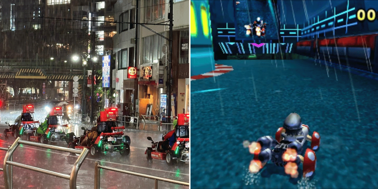 ‘Real-life neo bowser city’: photo of mario kart drivers in Tokyo ...