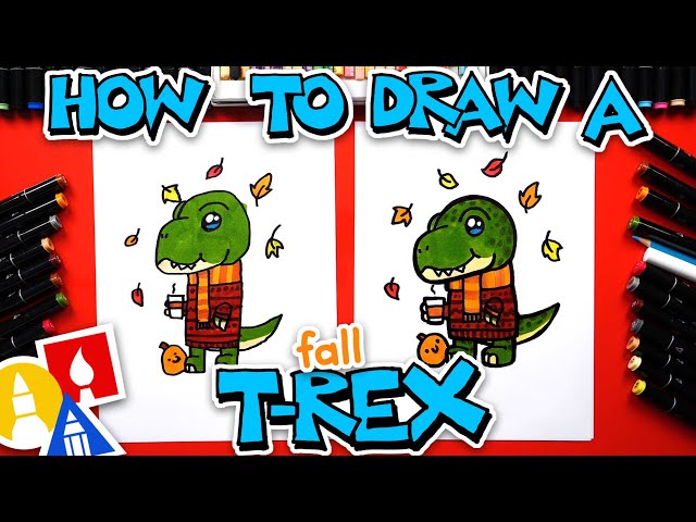 How To Draw A Fall T-Rex | Nestia