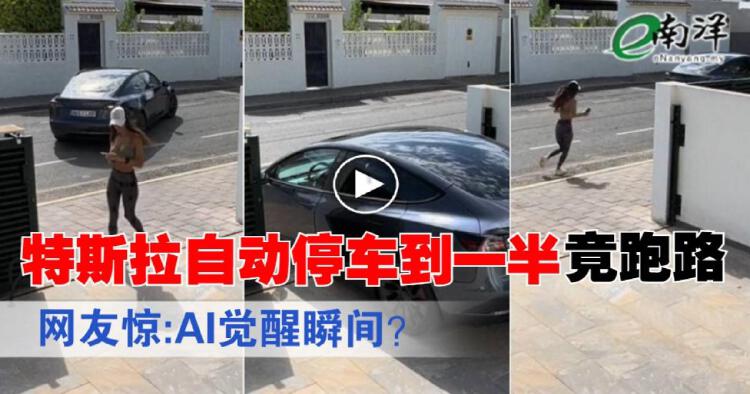 【视频】特斯拉“自动停车到一半”竟跑路 网友惊:AI觉醒瞬间？ | Nestia