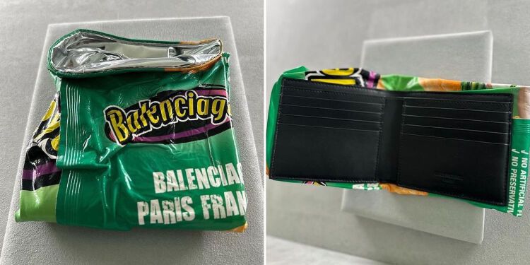Balenciaga reveals new wallets that look like folded-up bags of chips ...