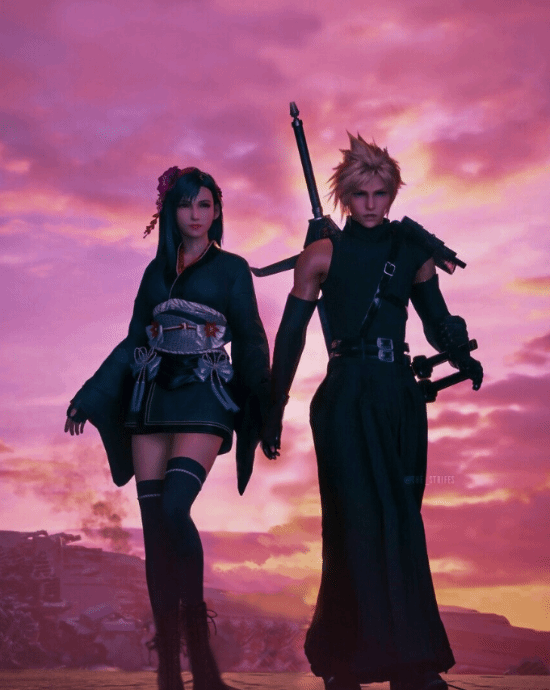 青梅竹马到恋人 超甜！玩家分享蒂法克劳德3D成长图 | Nestia