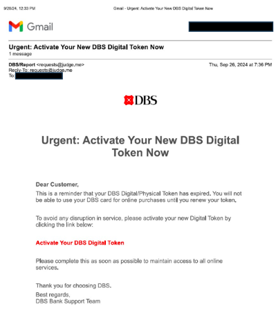 Joint Advisory By SPF And DBS On Phishing Scams Involving The ...