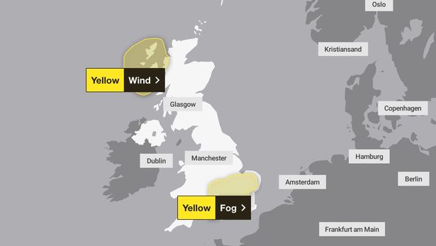 UK fog warnings – full list of affected areas as Met Office warns of ...