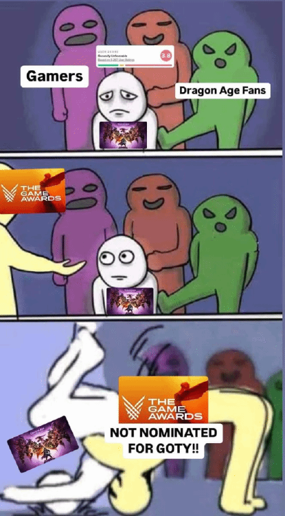 推主分享《龙腾4》梗图：被玩家唾弃 TGA还落井下石 | Nestia