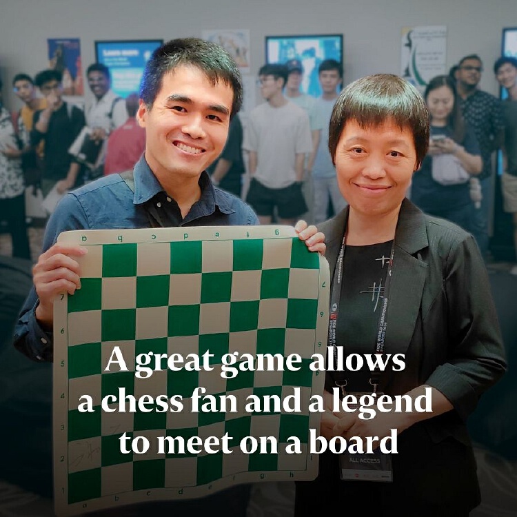 A great game allows a chess fan and a legend to meet on a board | Nestia