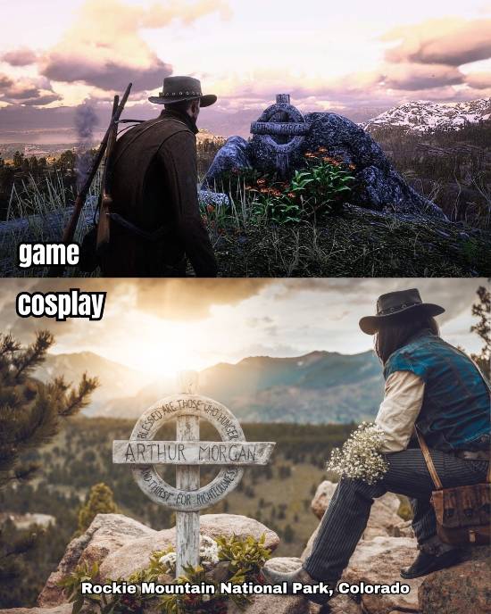 国外玩家COS《荒野大镖客：救赎2》还原游戏场景 | Nestia