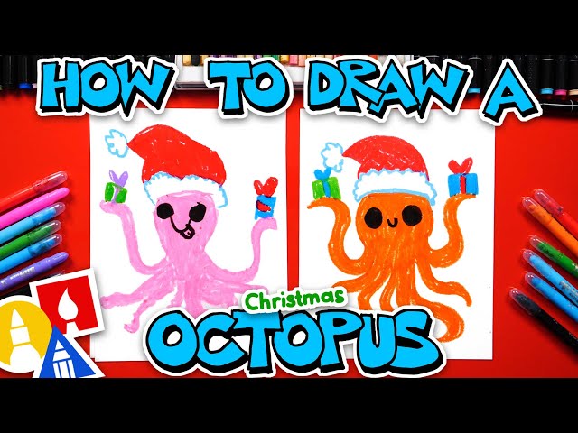 How To Draw A Christmas Octopus | Nestia