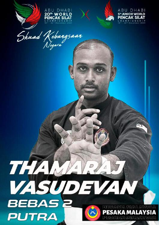 Thamaraj, first Malaysian Indian to win gold in silat in Abu Dhabi | Nestia