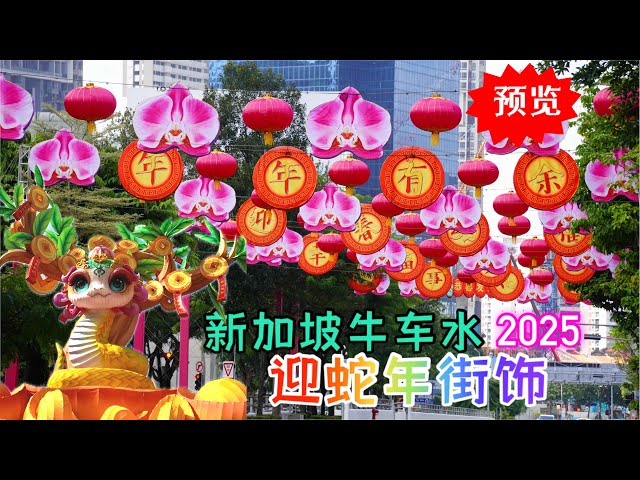 新加坡牛车水 迎2025 农历蛇年街饰（未完全完工预览） | Nestia