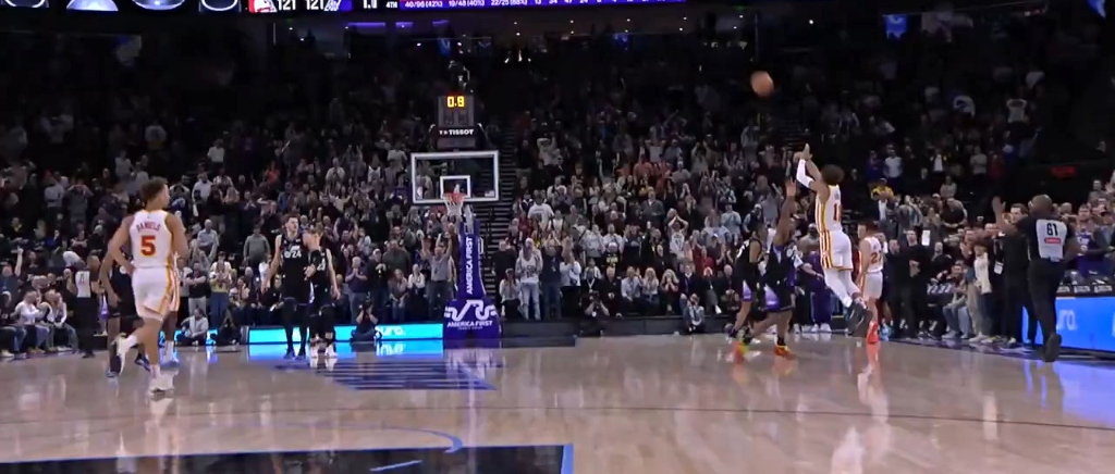 Trae Young Stunned The Jazz By Drilling A Three From Halfcourt As Time ...