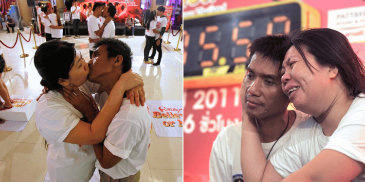 Thai couple WHO set 58-hour guinness world record for longest kiss is no longer together | Nestia