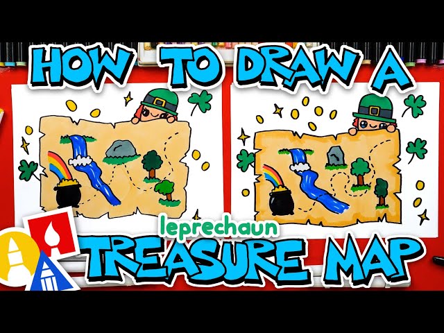 How To Draw A Leprechaun Treasure Map | Nestia